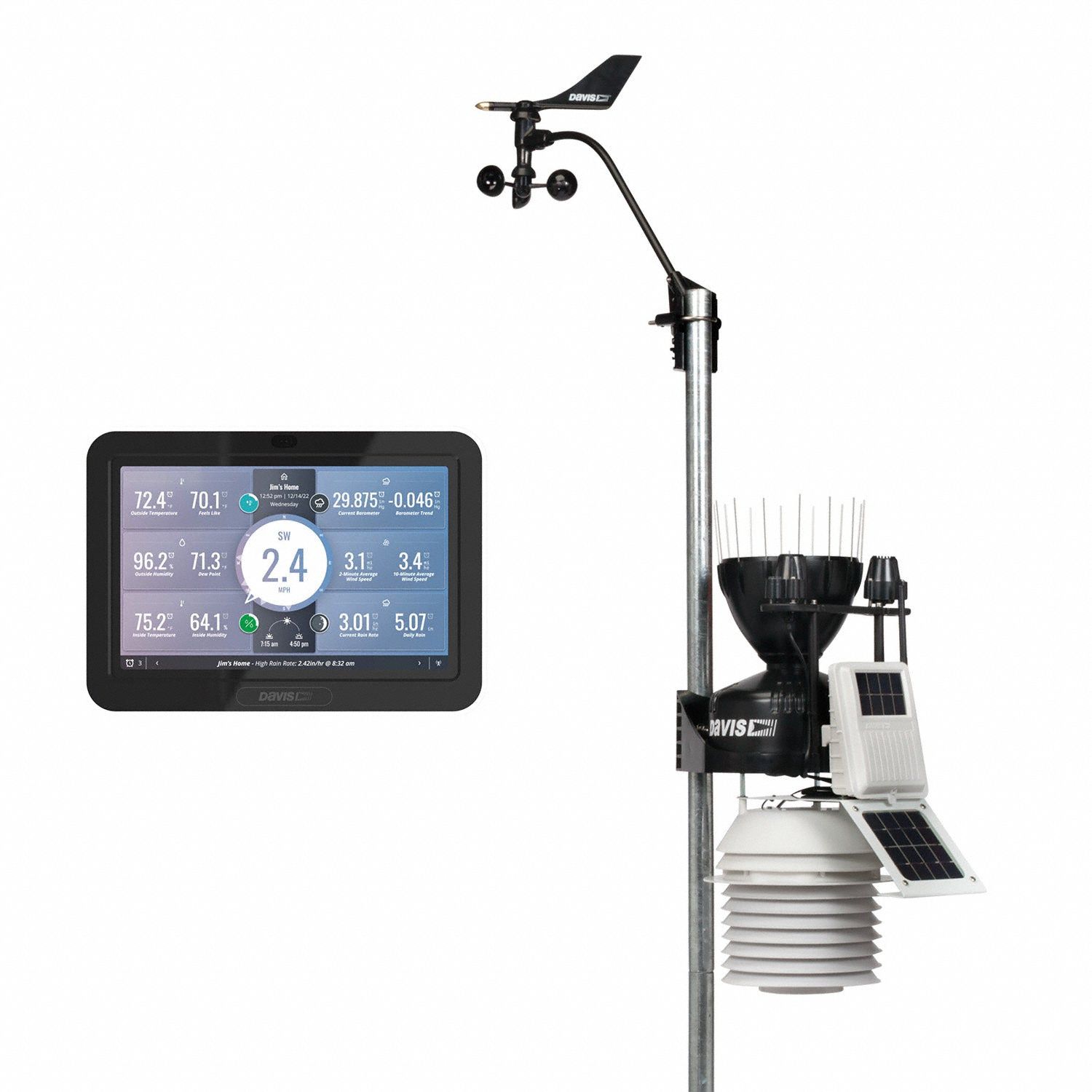 DAVIS INSTRUMENTS, Vantage, Backlit LCD, Weather Station - 820YT1|6263 ...