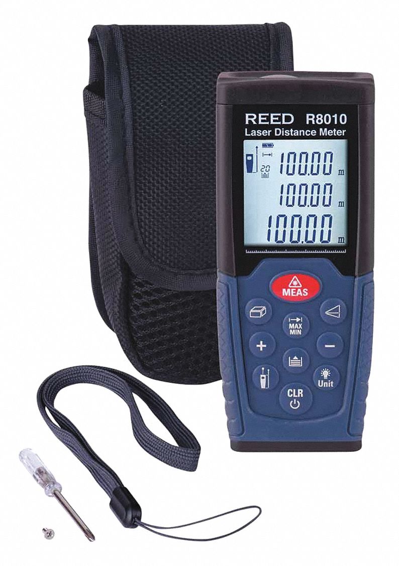 REED INSTRUMENTS, Inch/Metric, 1 7/8 in – 328 ft, Laser Distance Meter ...