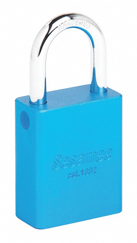 SESAMEE, 1 Pack Size, SESAMEE, Alum Safety Lockout Padlock,KA,Blue ...