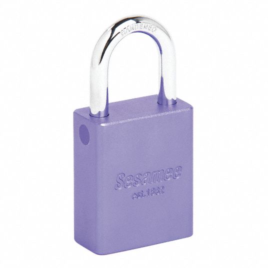 SESAMEE, Keyed Alike, Purple, Alum Safety Lockout Padlock,KA,Purple ...