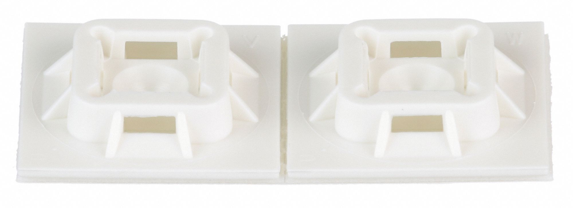 PANDUIT Cable Tie Mounting Base: 0.2 in Slot Wd, 0.06 in Slot Ht, White ...