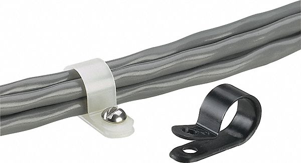 Fixed Diameter Clamp,No.8,White,PK100 - 62NJ85|CCS19-S8-C - Grainger