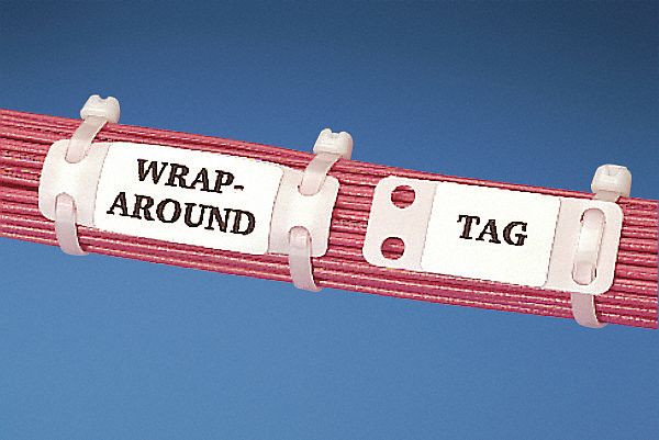 Marker Plate,2.5"x0.75",White,PK100 - Grainger