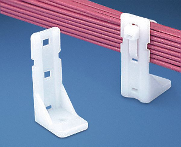 PANDUIT, Miniature, Intermediate and Std Cable Ties, Natural, Stand-Off ...