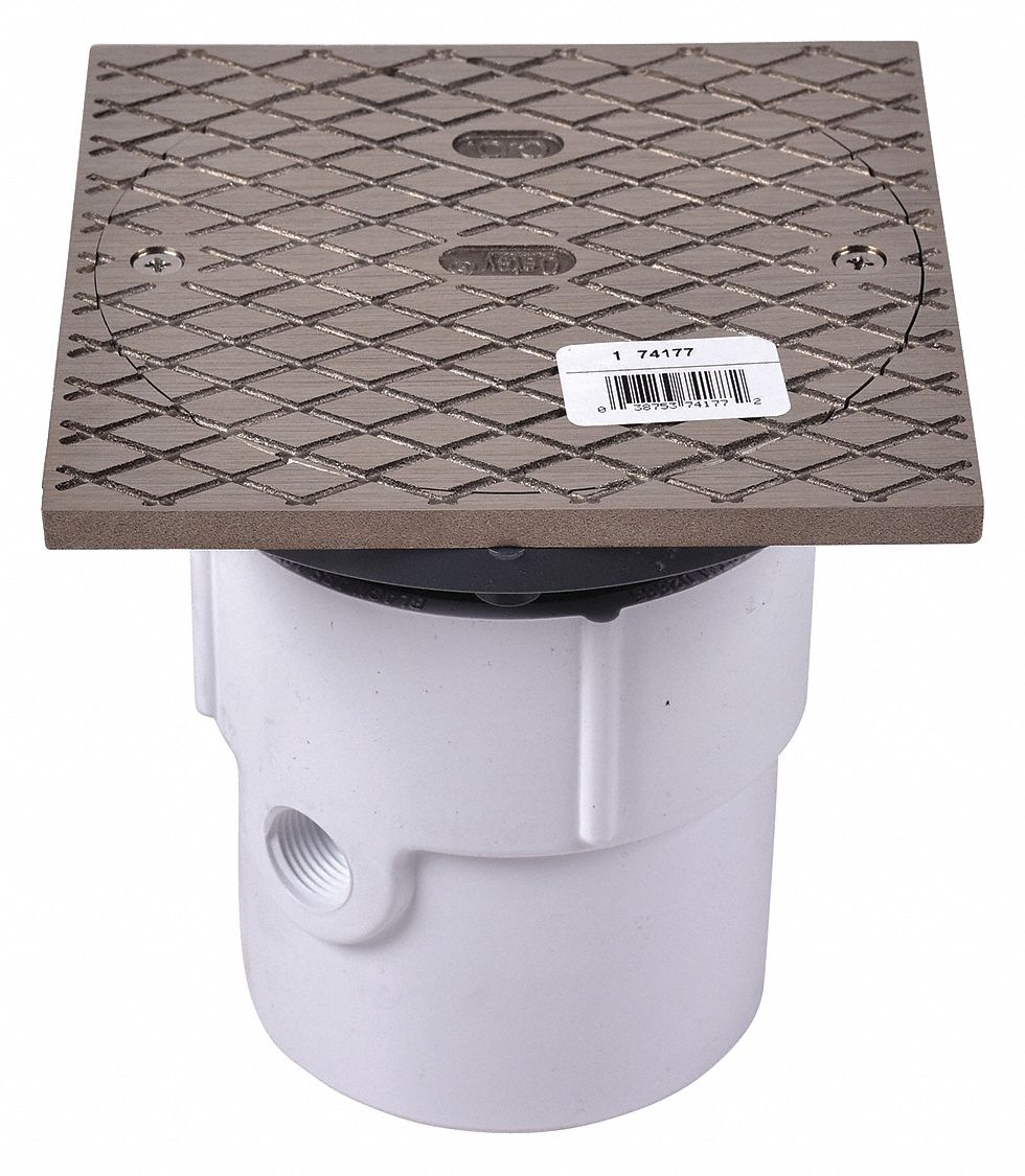 OATEY, Adj PVC Cleanout 3" or 4",w/Nl Cv Sq - 62RF34|74177 - Grainger