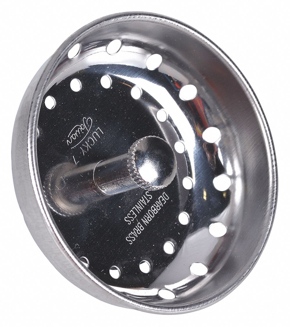 DEARBORN BRASS, 4 3/8 in Overall Dia, Stainless Steel, Strainer ...