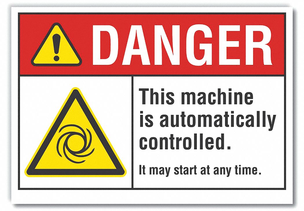 Reflective Sheeting, Adhesive Sign Mounting, Machine & Operation Danger ...