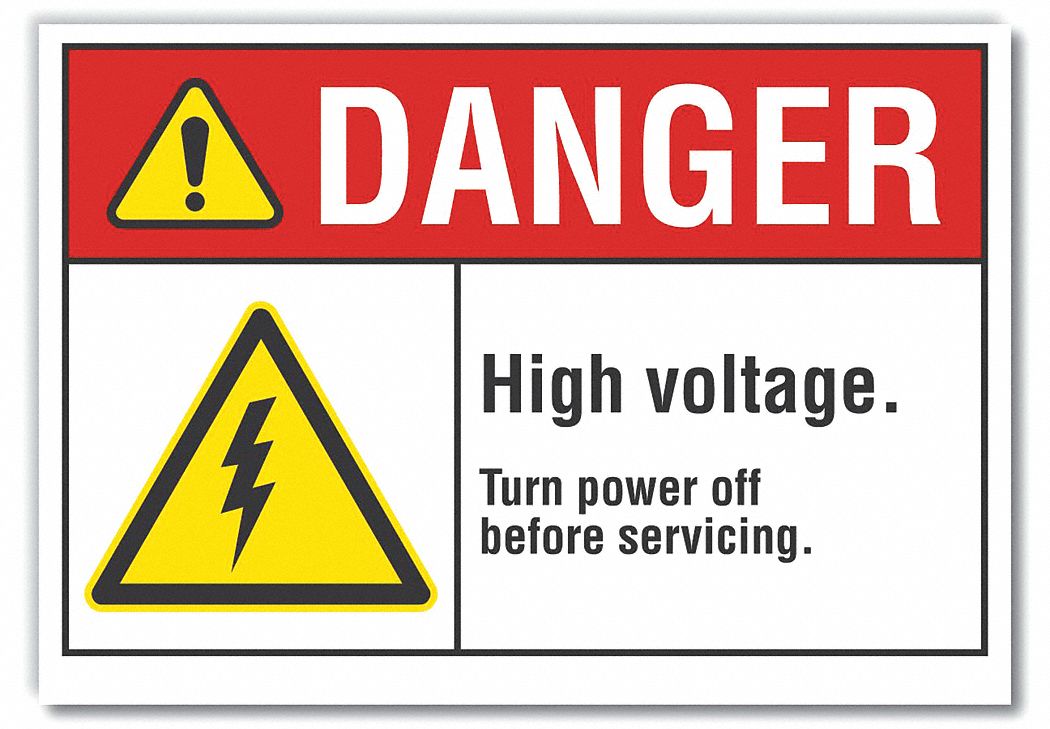 Polyester, Adhesive Sign Mounting, High Voltage Danger Label - 62TG01 ... Polyester, Adhesive Sign Mounting, High Voltage Danger Label - 62TG01 ...