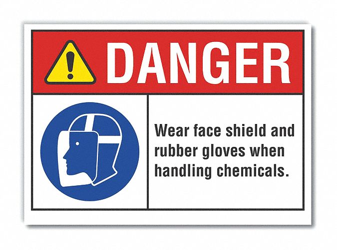 Reflective Sheeting, Adhesive Sign Mounting, Eye & Hand Danger ...