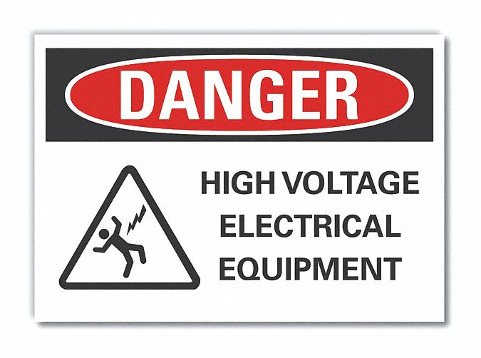 Polyester, Adhesive Sign Mounting, High Voltage Danger Label - 62UD92 ... Polyester, Adhesive Sign Mounting, High Voltage Danger Label - 62UD92 ...