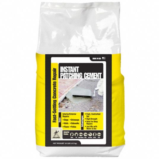 AKONA, 10 lb Container Size, Bag, Instant Patching Cement - 62WR23 ...
