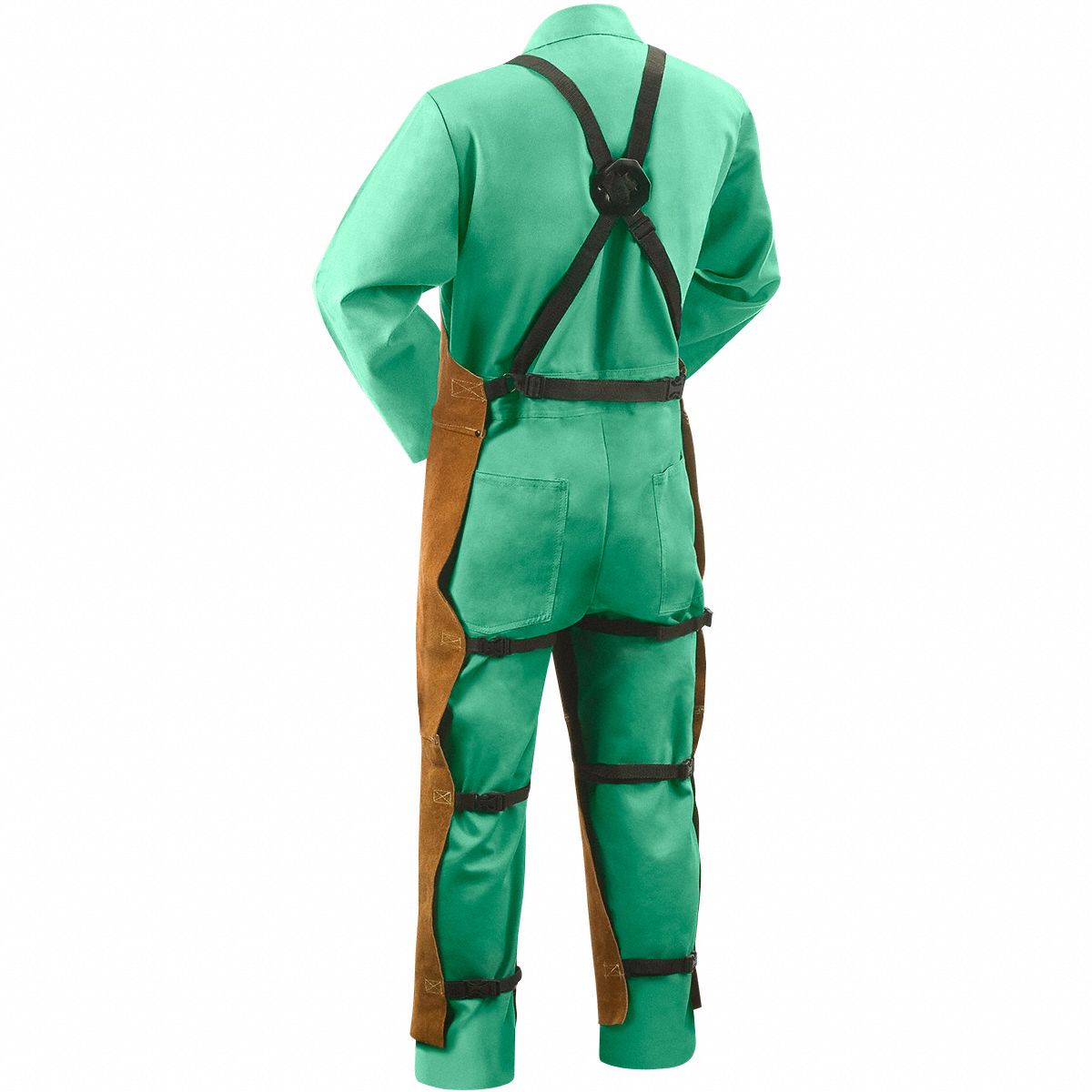 STEINER Welding Apron: Split Leg Apron, 48 in Lg, Brown, Cowhide, 3 oz ...