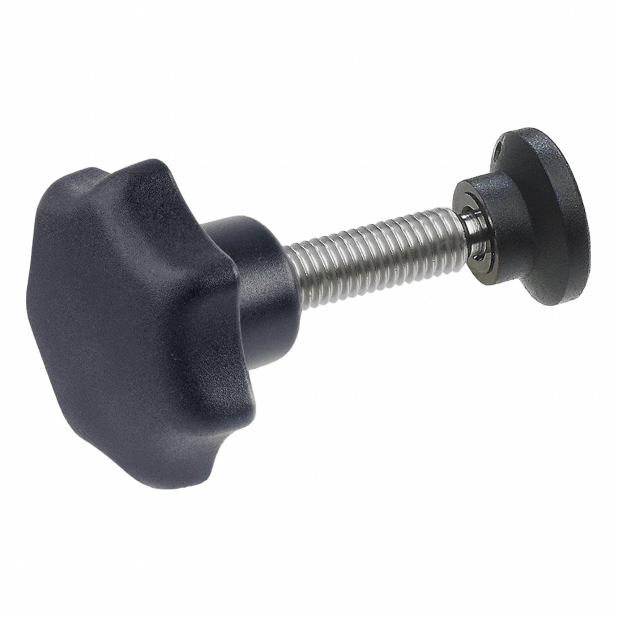 JW WINCO, 7 Point, M8 Thread, Plastic Hand Knob w/ Stainless Steel Stud ...