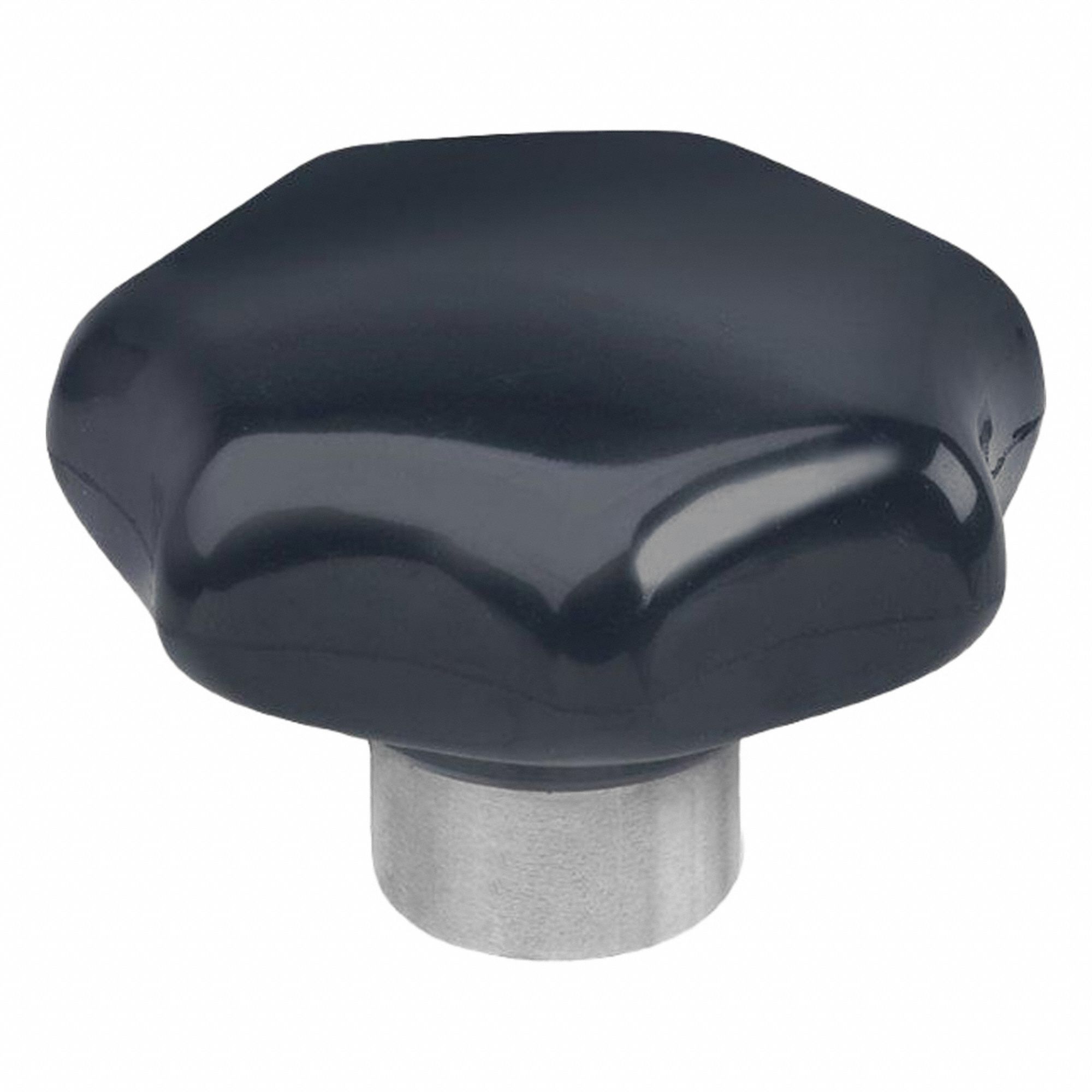 JW WINCO, 7 Point, Plastic w/ SS Thread, Plastic Hand Knobs with Stainless Steel Hub - 822WP0 ...