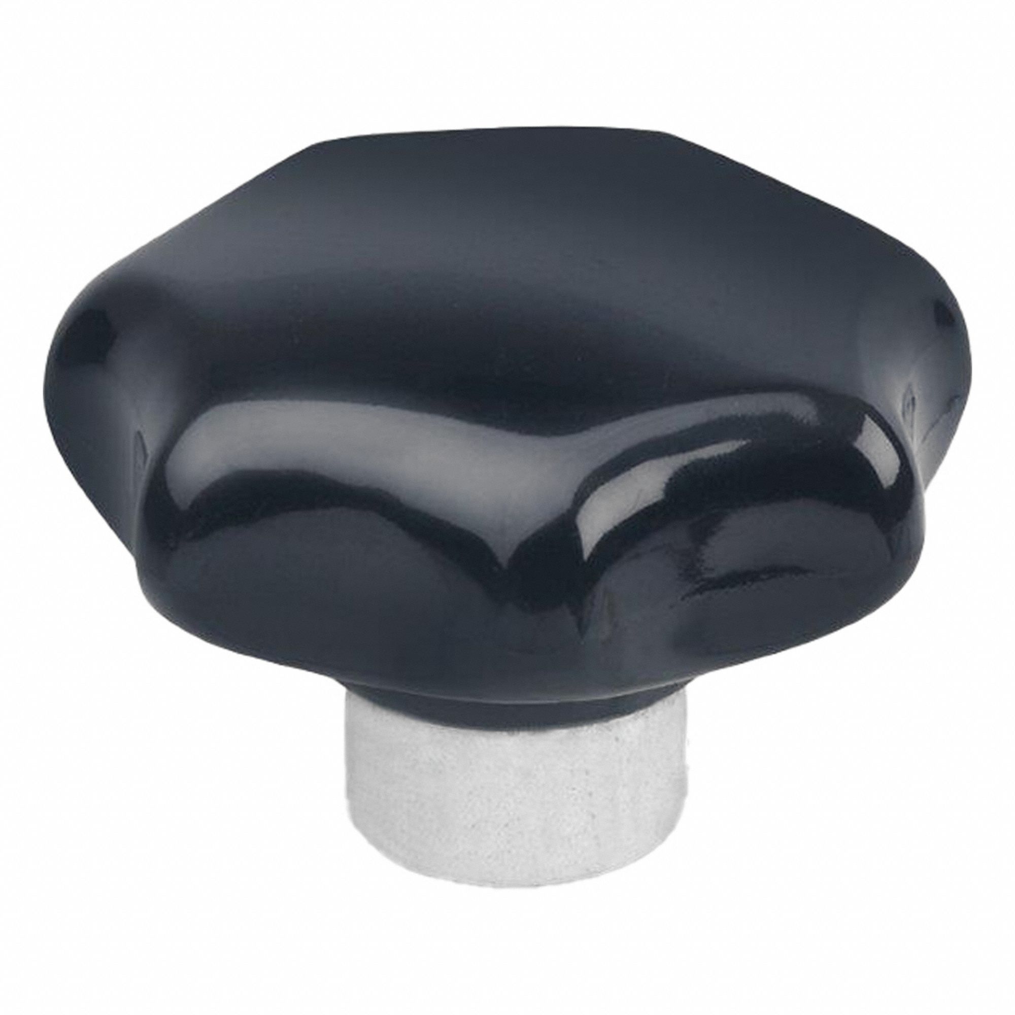 JW WINCO, 7 Point, Plastic w/ Steel Thread, Plastic Hand Knobs with ...