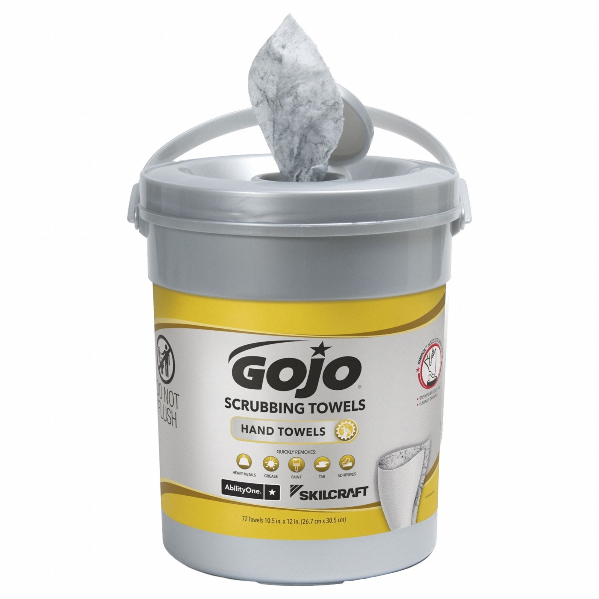 GOJO, Bucket, 72 Wipes per Container, Hand and Surface Scrubbing Towels ...