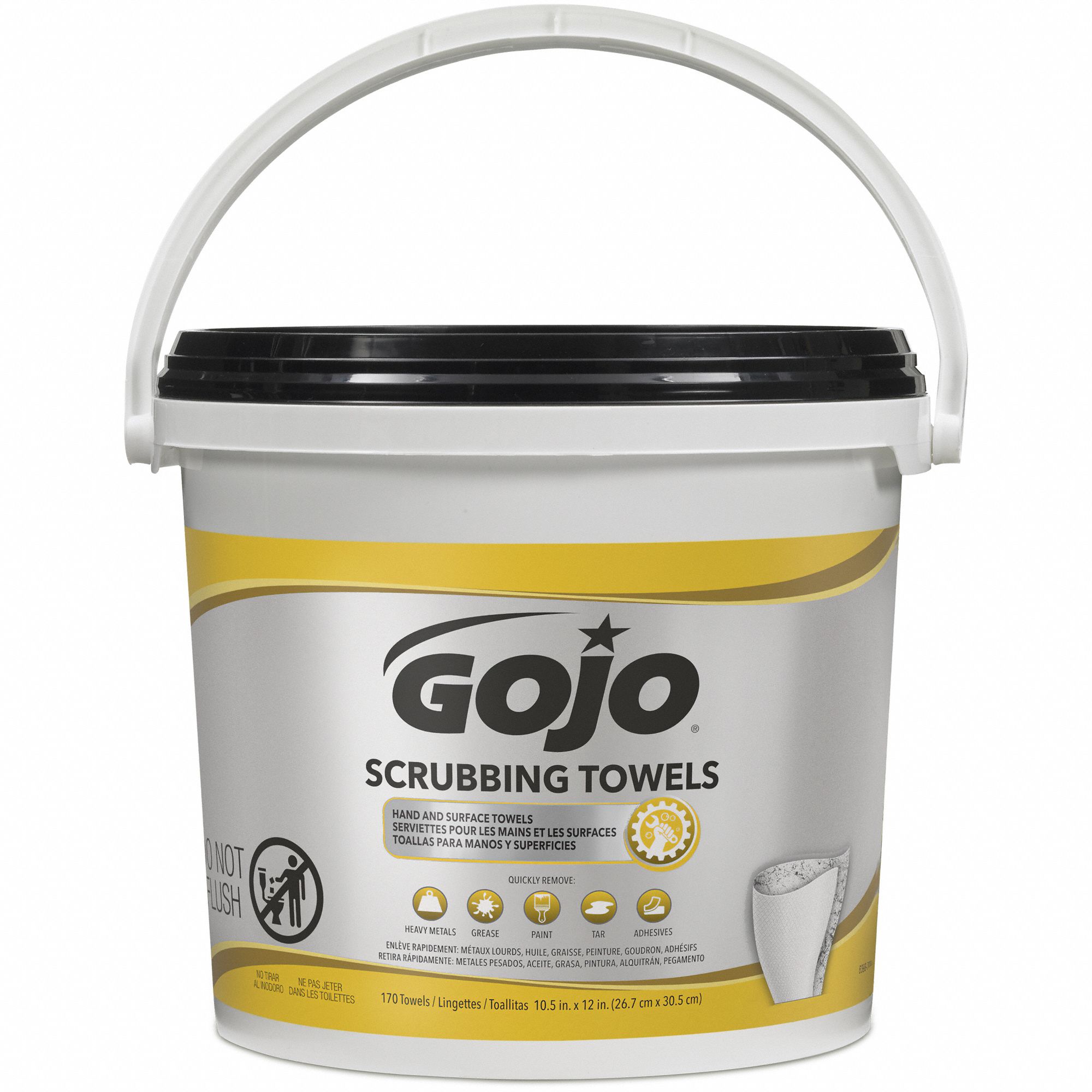 GOJO, Bucket, 170 Wipes per Container, Hand and Surface Wet Towels ...