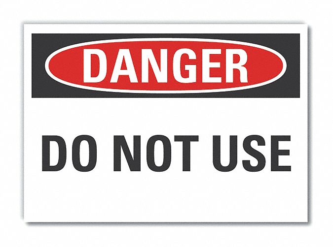 Polyester, Adhesive Sign Mounting, Accident Prevention Danger Label ...
