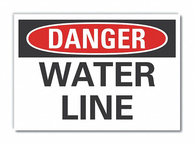 Non-PVC Polymer, Adhesive Sign Mounting, Danger Sign - 456H88|LCU4-0334 ...