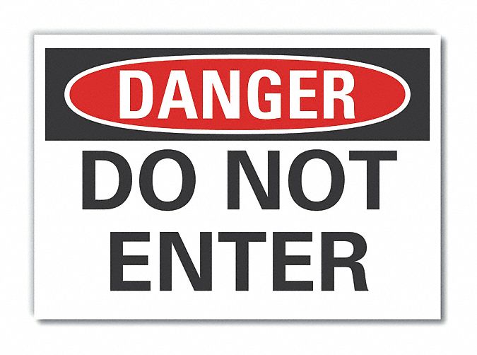 Reflective Sheeting, Adhesive Sign Mounting, Exit & Entrance Danger ...