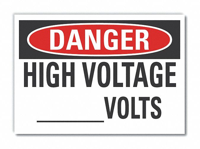 Polyester, Adhesive Sign Mounting, High Voltage Danger Label - 63KD56 ... Polyester, Adhesive Sign Mounting, High Voltage Danger Label - 63KD56 ...