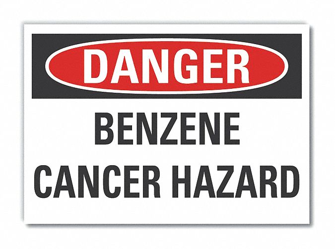Polyester, Adhesive Sign Mounting, Benzene Danger Label - 63KH58|LCU4 ...