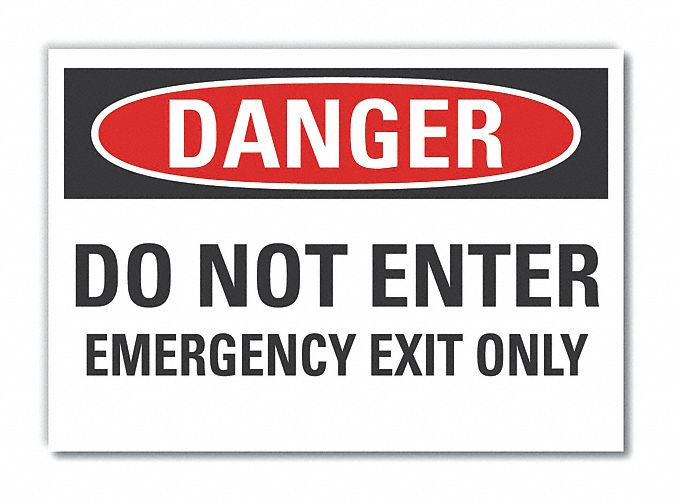 Reflective Sheeting, Adhesive Sign Mounting, Emergency Exit Danger ...