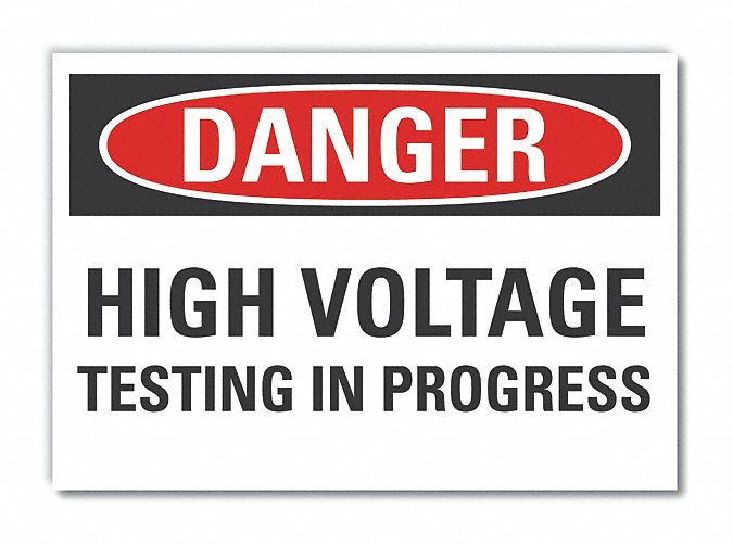 Polyester, Adhesive Sign Mounting, High Voltage Danger Label - 63KU77 ... Polyester, Adhesive Sign Mounting, High Voltage Danger Label - 63KU77 ...