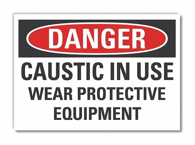 Non-PVC Polymer, Adhesive Sign Mounting, Danger Sign - 455Y07|LCU4-0582 ...