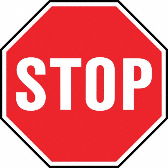 Stop Sign, 24", PK2 - Grainger