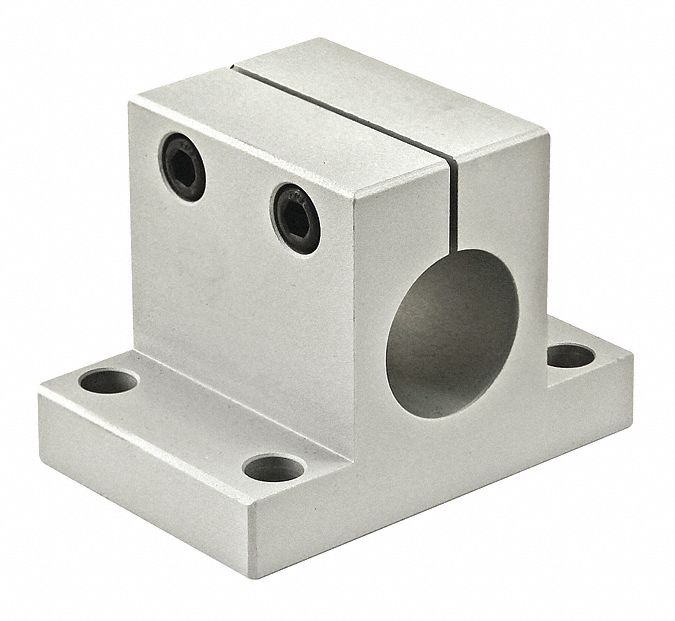Stanchion Base, 3 in x 2 in x 2 1/8 in, Double Horizontal Base - 63NR65 ...