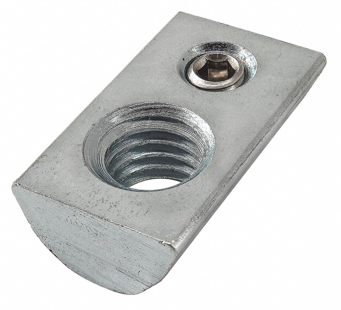 M8 Size, 7.3 mm Thread Lg, Drop-In T-Nut - 63PN04|40-1988 - Grainger