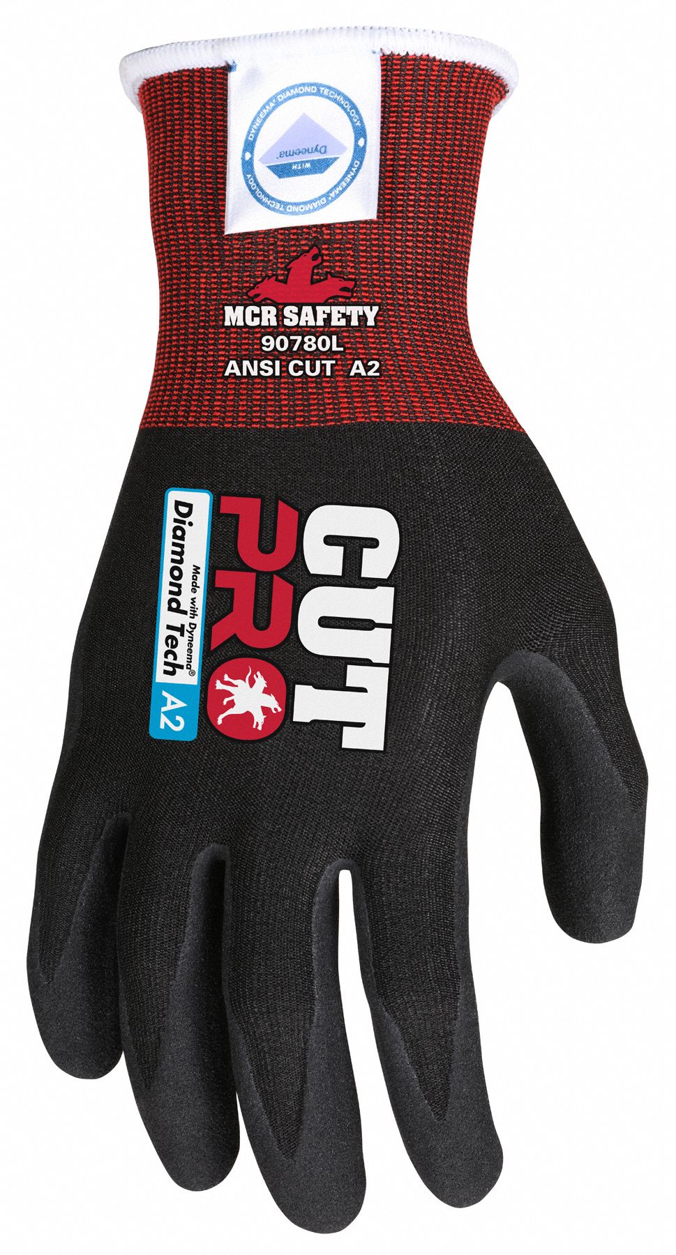 MCR SAFETY Coated Gloves: M ( 8 ), ANSI Cut Level A2, Palm, Dipped ...