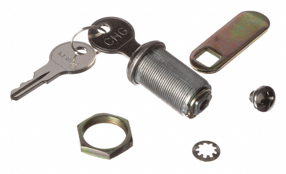 COMPONENT HARDWARE, P30-4770, Cam Lock,Keyed Alike,1-1/8" Stainless ...