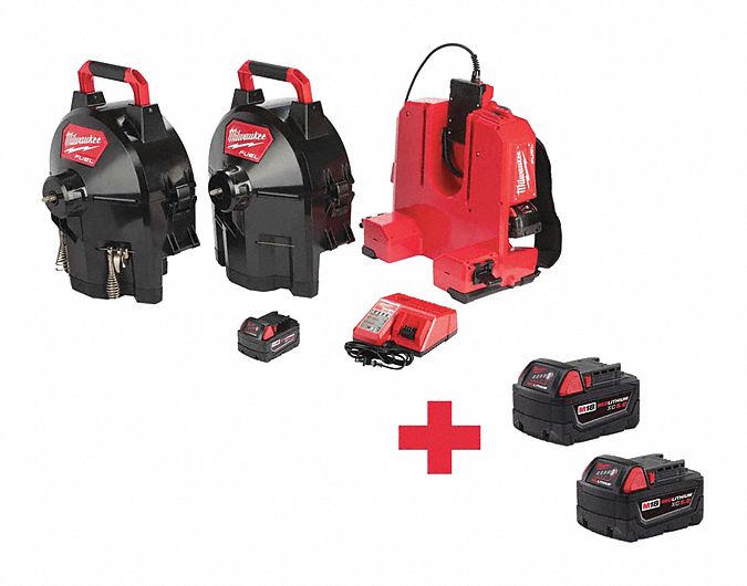 Drain Gun Kit,18.0V,100 ft. Max. Run - Grainger