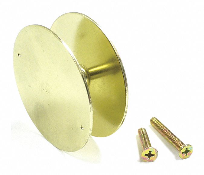 NU-SET, 2 5/8 in Dia, Brass, Door Cover Plate - 643L54|2171 - Grainger