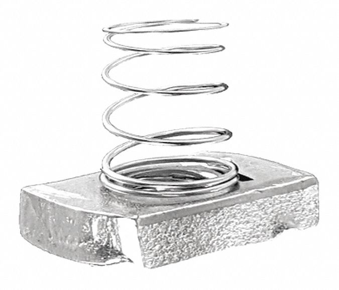 Spring Nut Rg,3/8"-16"X1/4" EG,PK25, PK 25 - Grainger