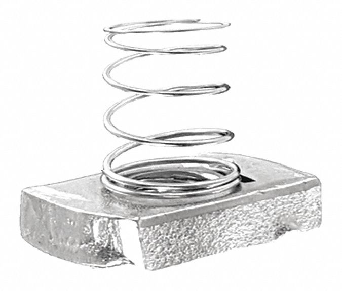 Plain, 100, Spring Nut Rg,1/4"-20"X1/4" E/G,PK100 - 64KT19|V200 1/4-100 ...