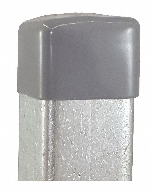 Safety End Cap, 13/16 in X 1 5/8 in, Grey, PK25, End Caps - 64KV09 ...