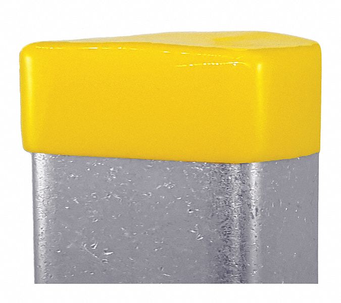 Safety End Cap, 3 1/4 in X 1 5/8 in, Yellow, PK25, End Caps - 64KV31 ...