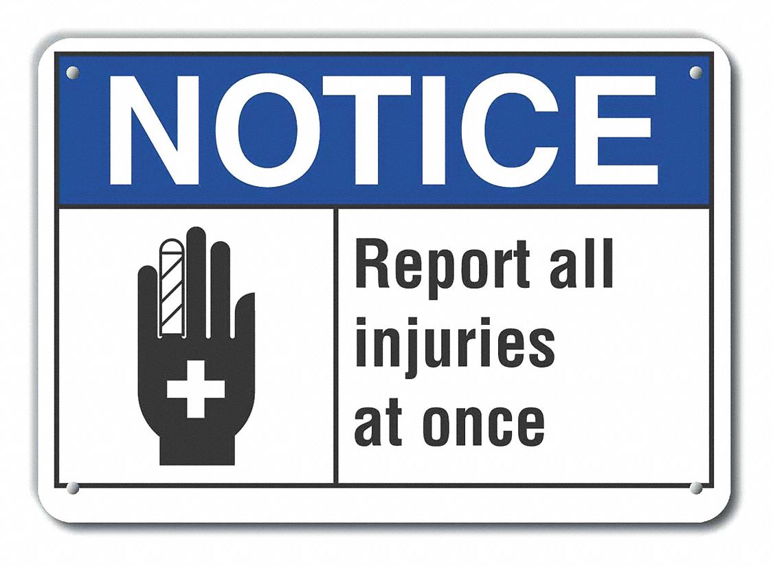 Aluminum, Mounting Holes Sign Mounting, Aluminum Accident Reporting ...