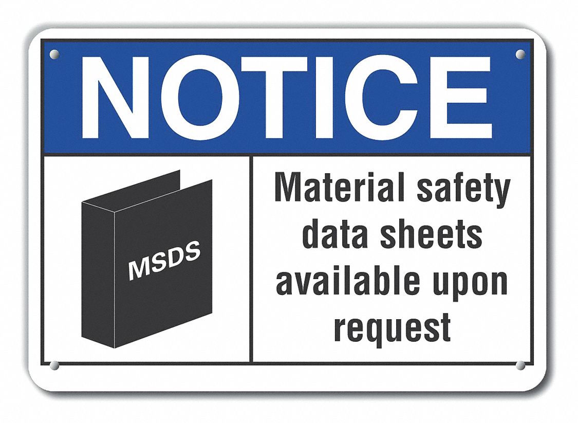 Aluminum, Mounting Holes Sign Mounting, Reflective Msds Information ...