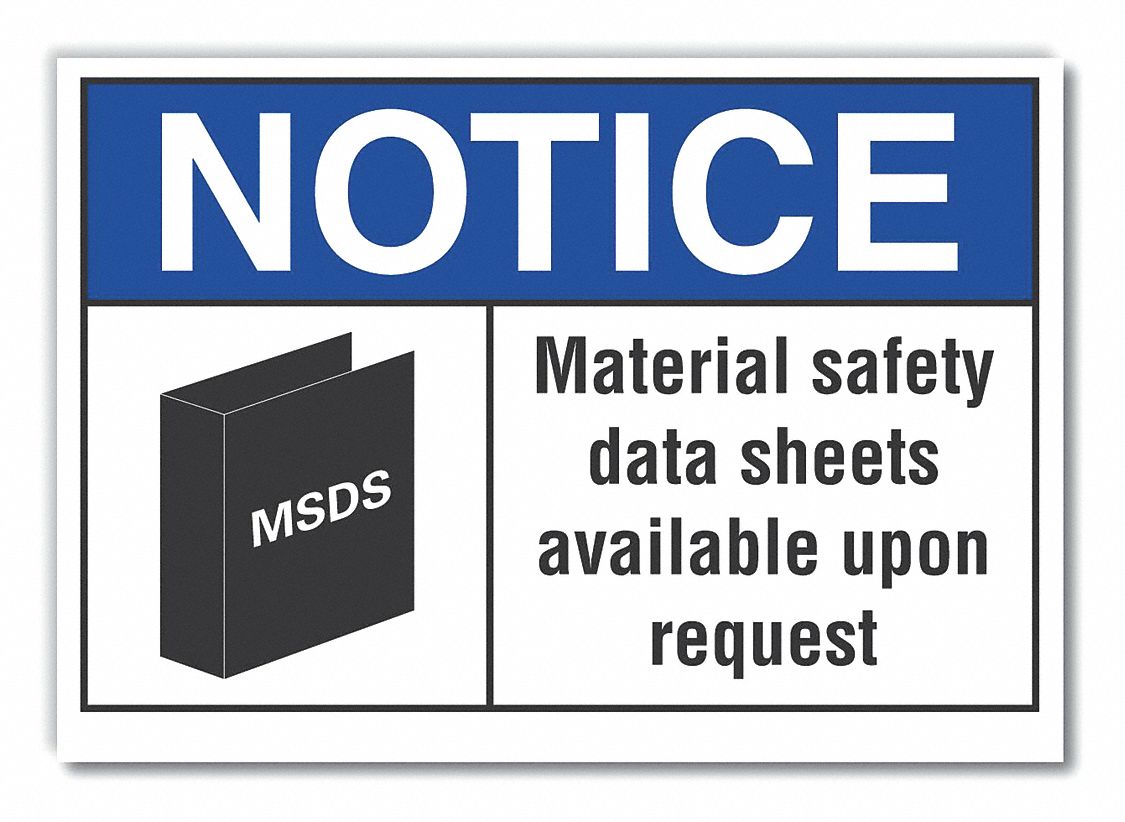 Polyester, Adhesive Sign Mounting, Msds Information Notice Label ...