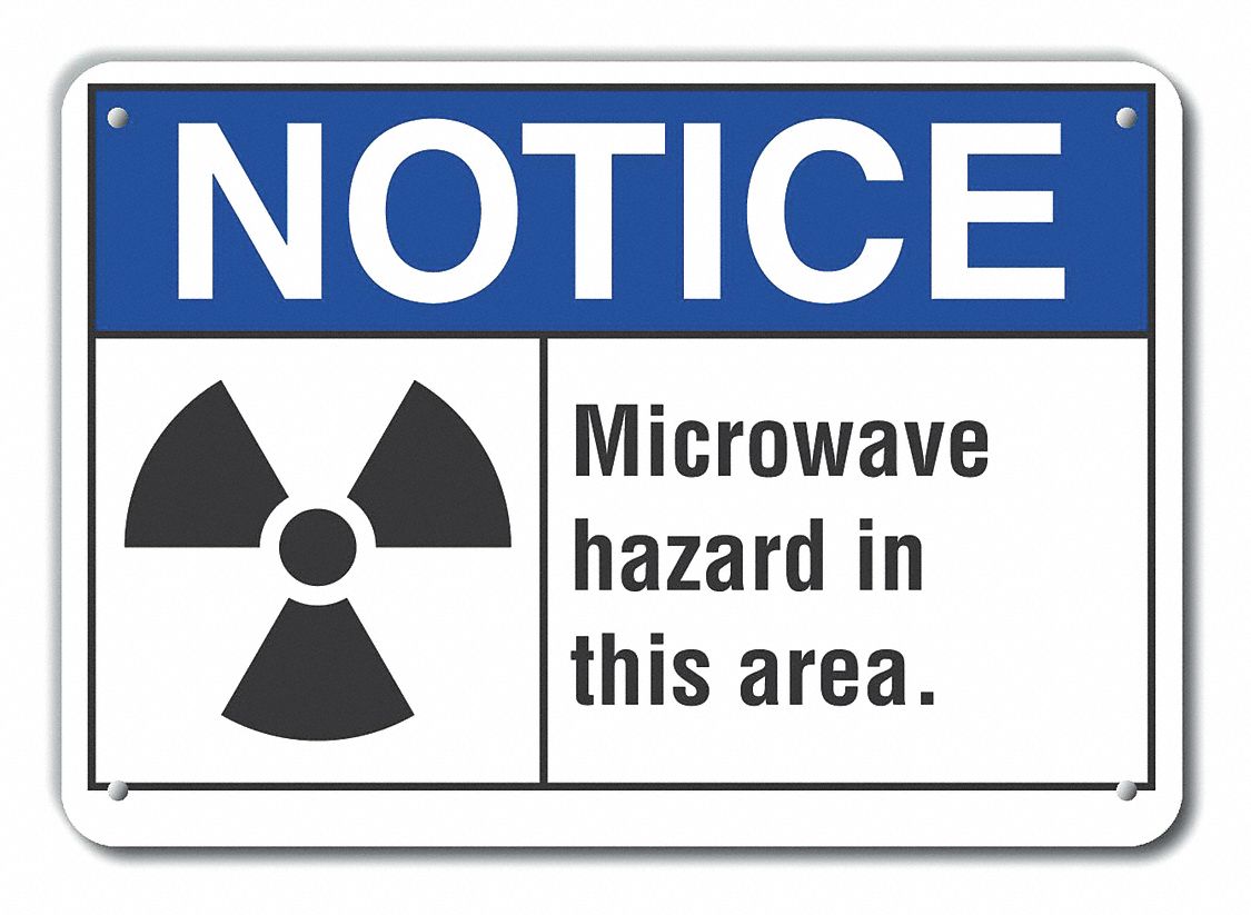 Plastic, Mounting Holes Sign Mounting, Plastic Microwave Notice Sign ...
