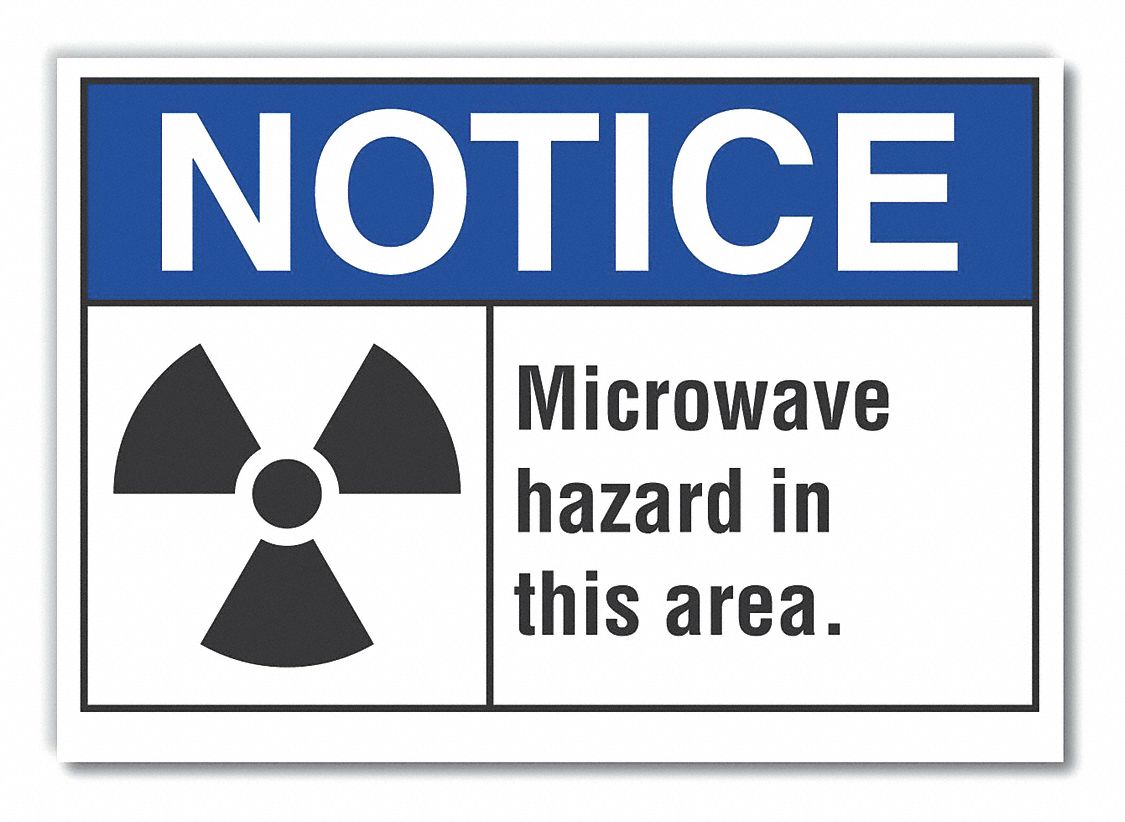 Polyester, Adhesive Sign Mounting, Microwave Notice Label - 64ML98|LCU5 ...