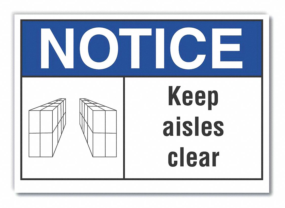 Reflective Sheeting, Adhesive Sign Mounting, Keep Clear Notice ...