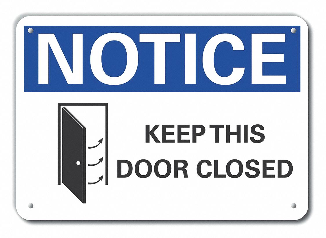 Plastic, Mounting Holes Sign Mounting, Plastic Door Instruction Notice ...