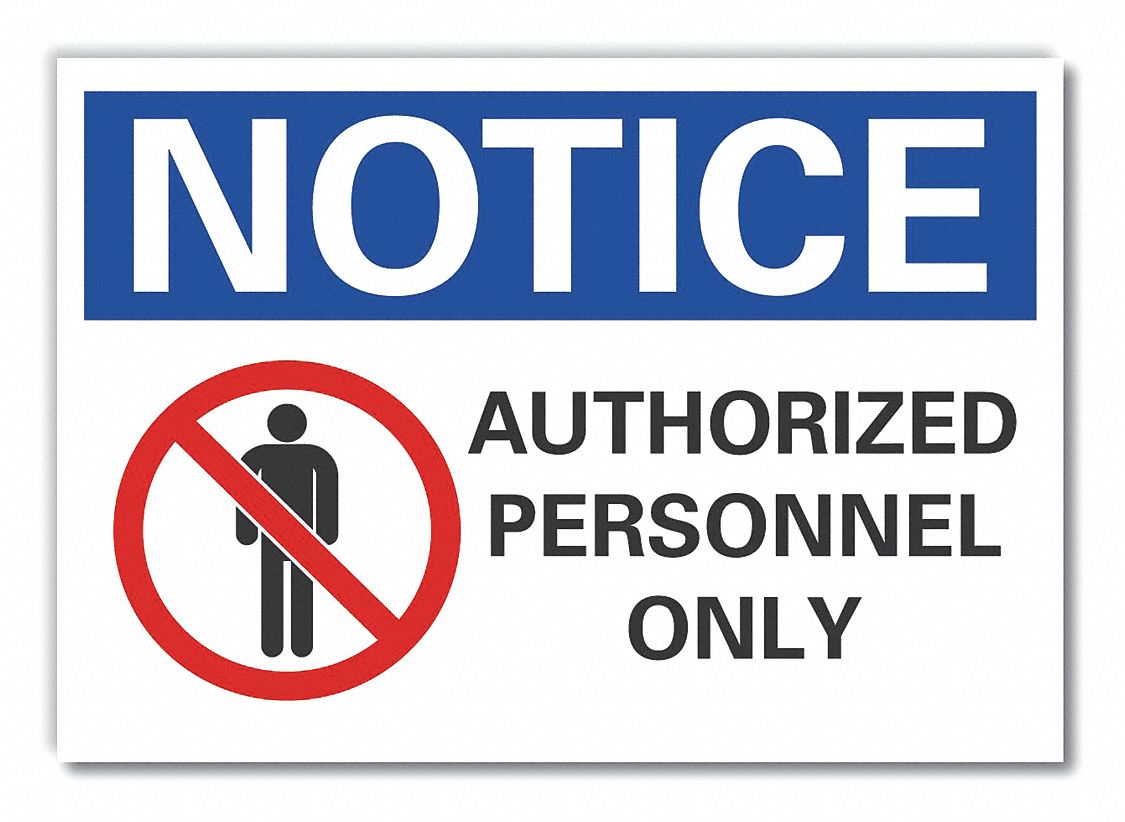 Non-PVC Polymer, Adhesive Sign Mounting, Notice Sign - 456F99|LCU5-0044 ...