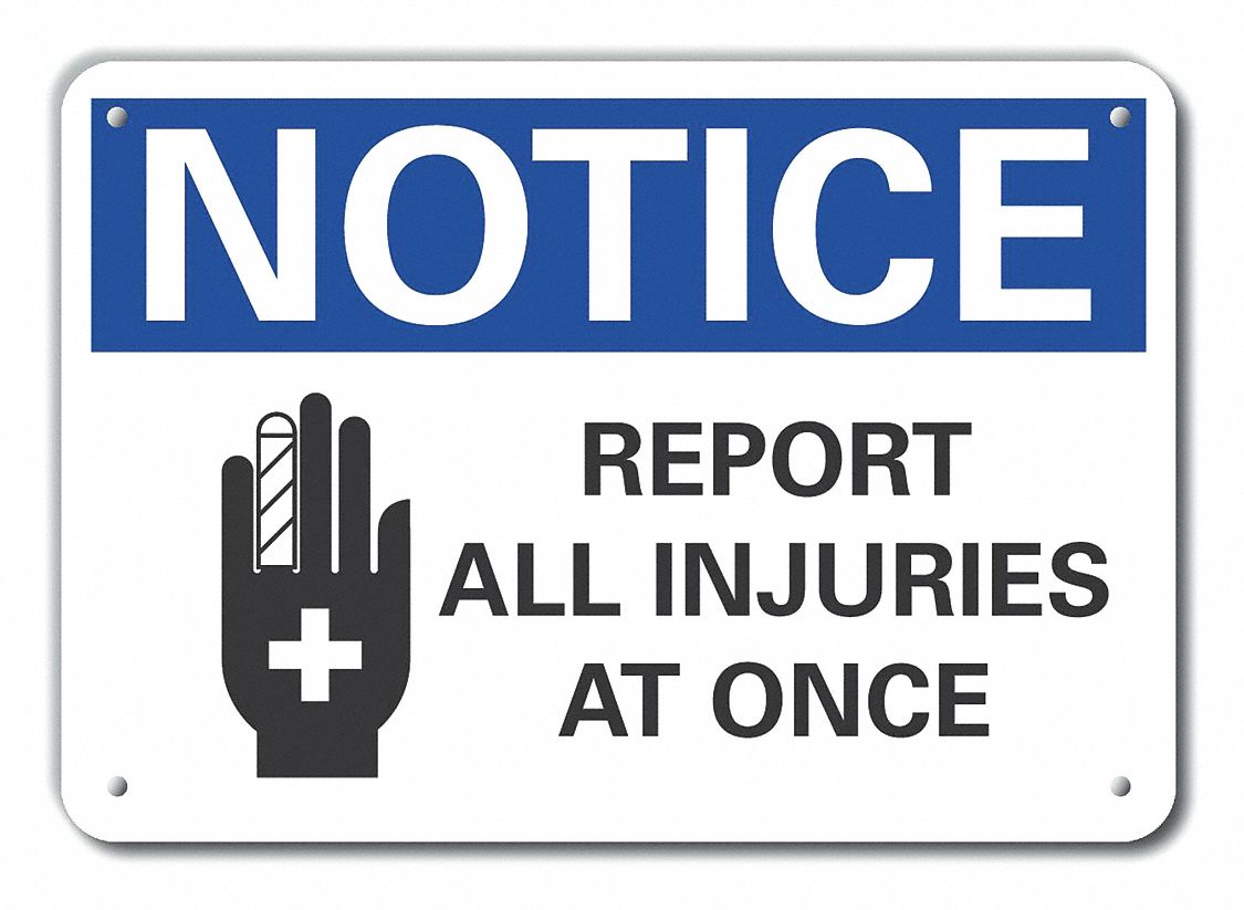 Plastic, Mounting Holes Sign Mounting, Plastic Accident Reporting ...