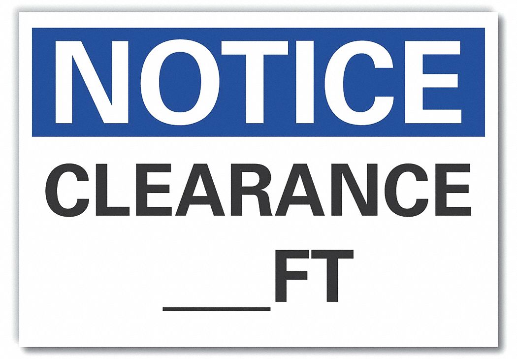 Polyester, Adhesive Sign Mounting, Clearance Notice Label - 64MU92|LCU5 ...